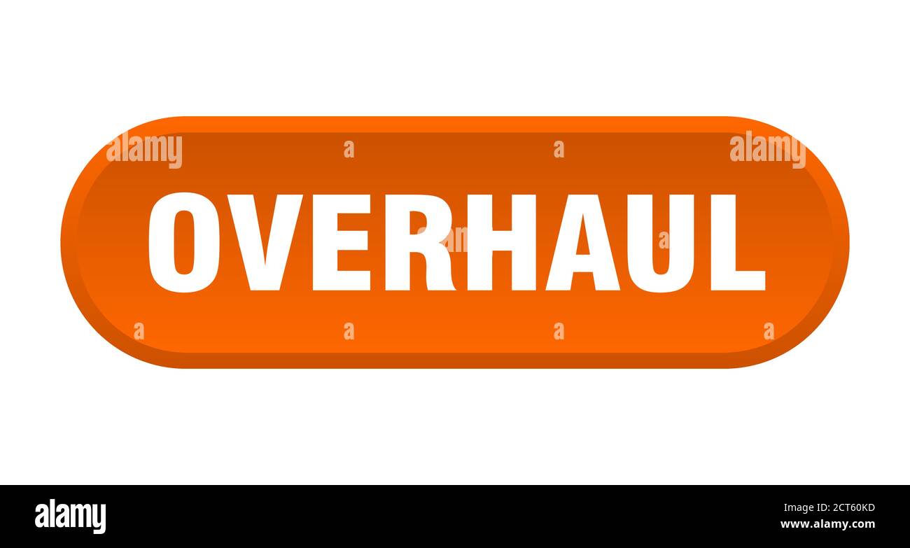 overhaul button. rounded sign isolated on white background Stock Vector ...