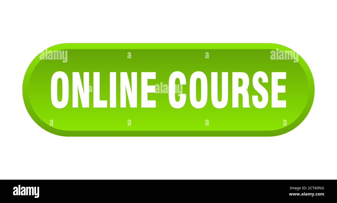 online course button. rounded sign isolated on white background Stock ...