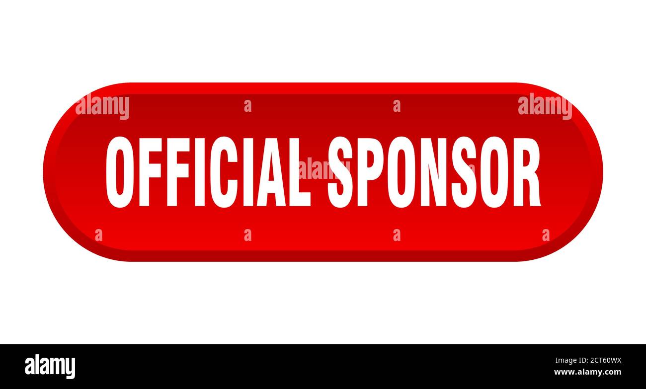 official sponsor button. rounded sign isolated on white background ...