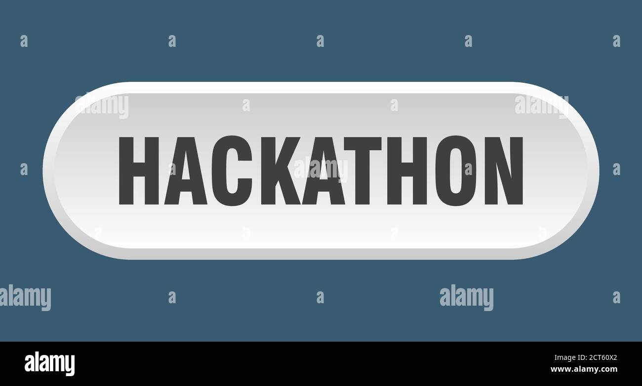 hackathon button. rounded sign isolated on white background Stock ...