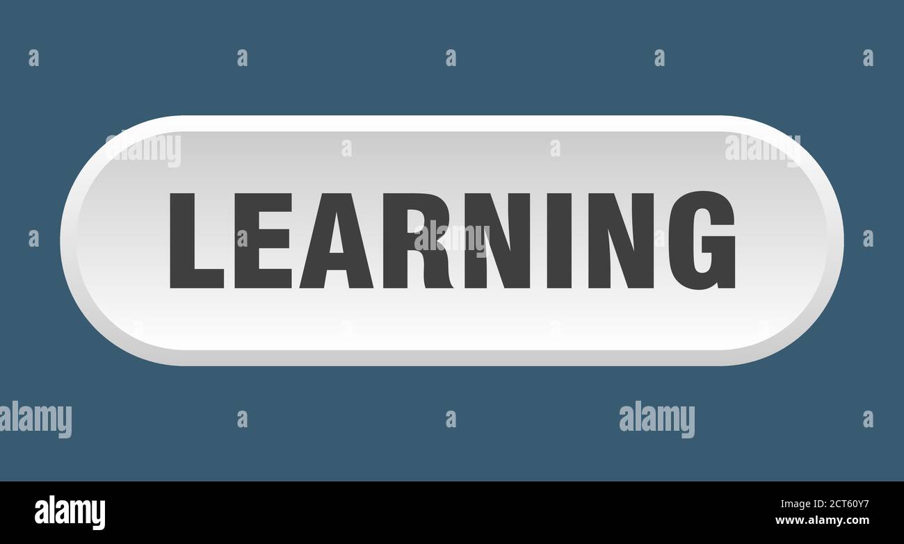 learning button. rounded sign isolated on white background Stock Vector Image & Art - Alamy