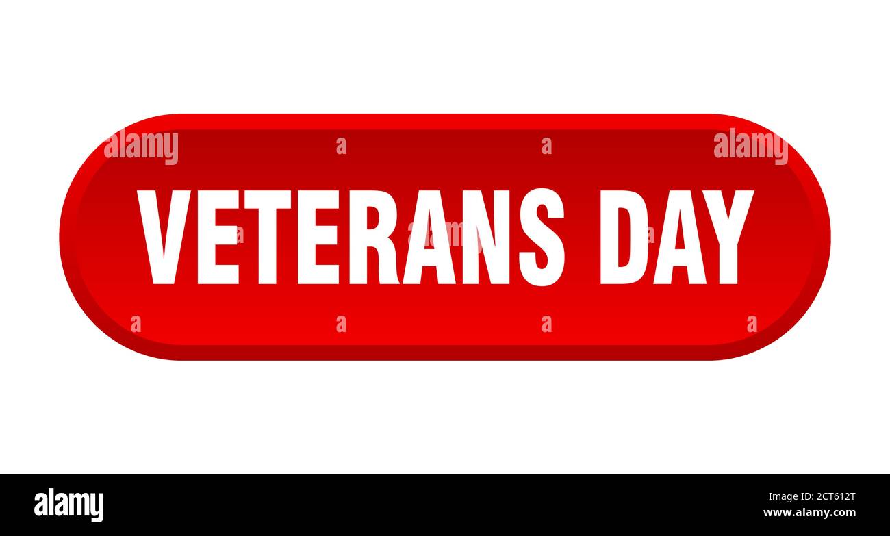 veterans day button. rounded sign isolated on white background Stock ...