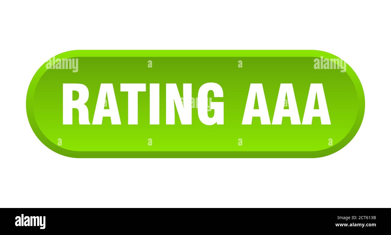 rating aaa button. rounded sign isolated on white background Stock ...