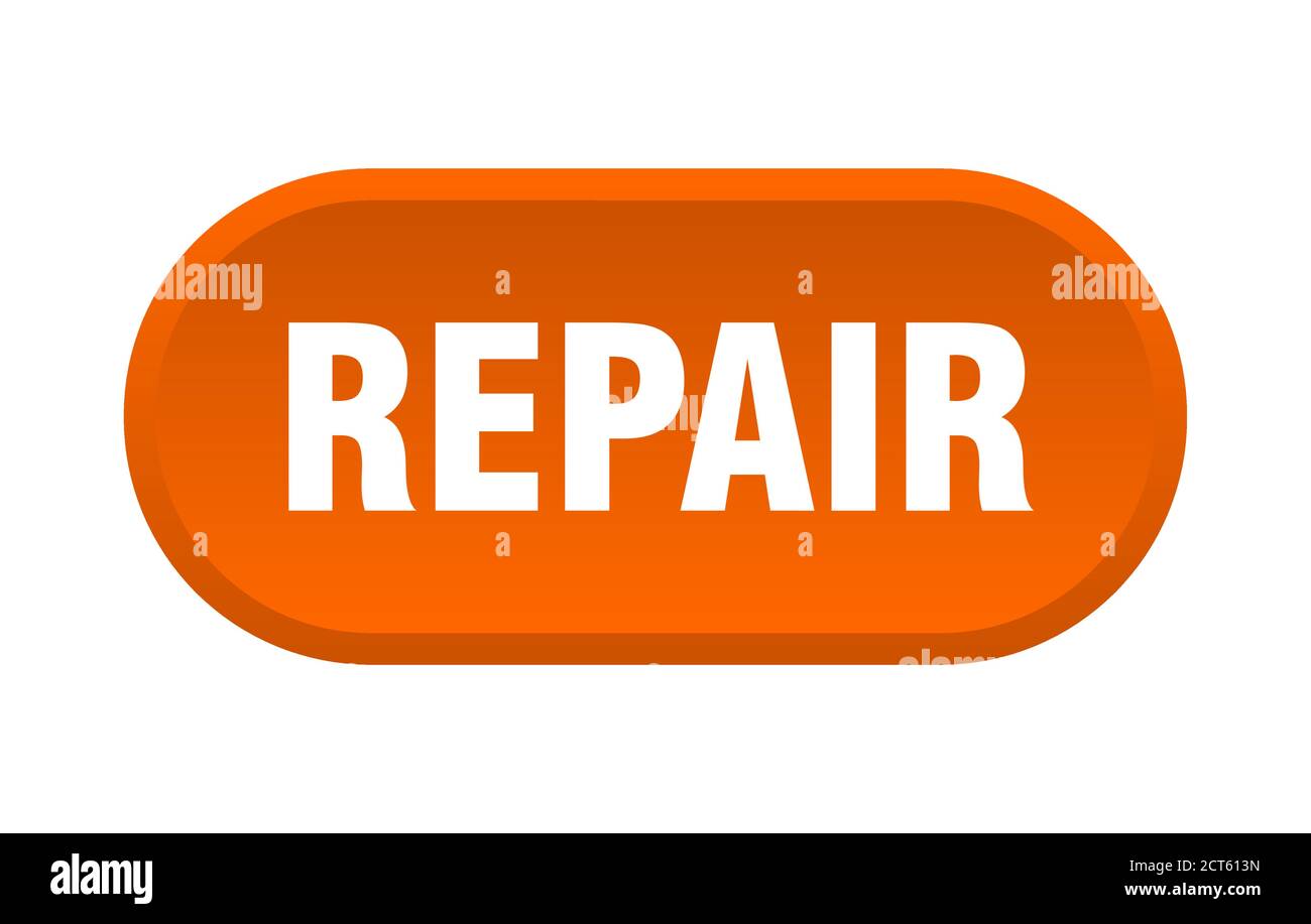 repair button. rounded sign isolated on white background Stock Vector ...
