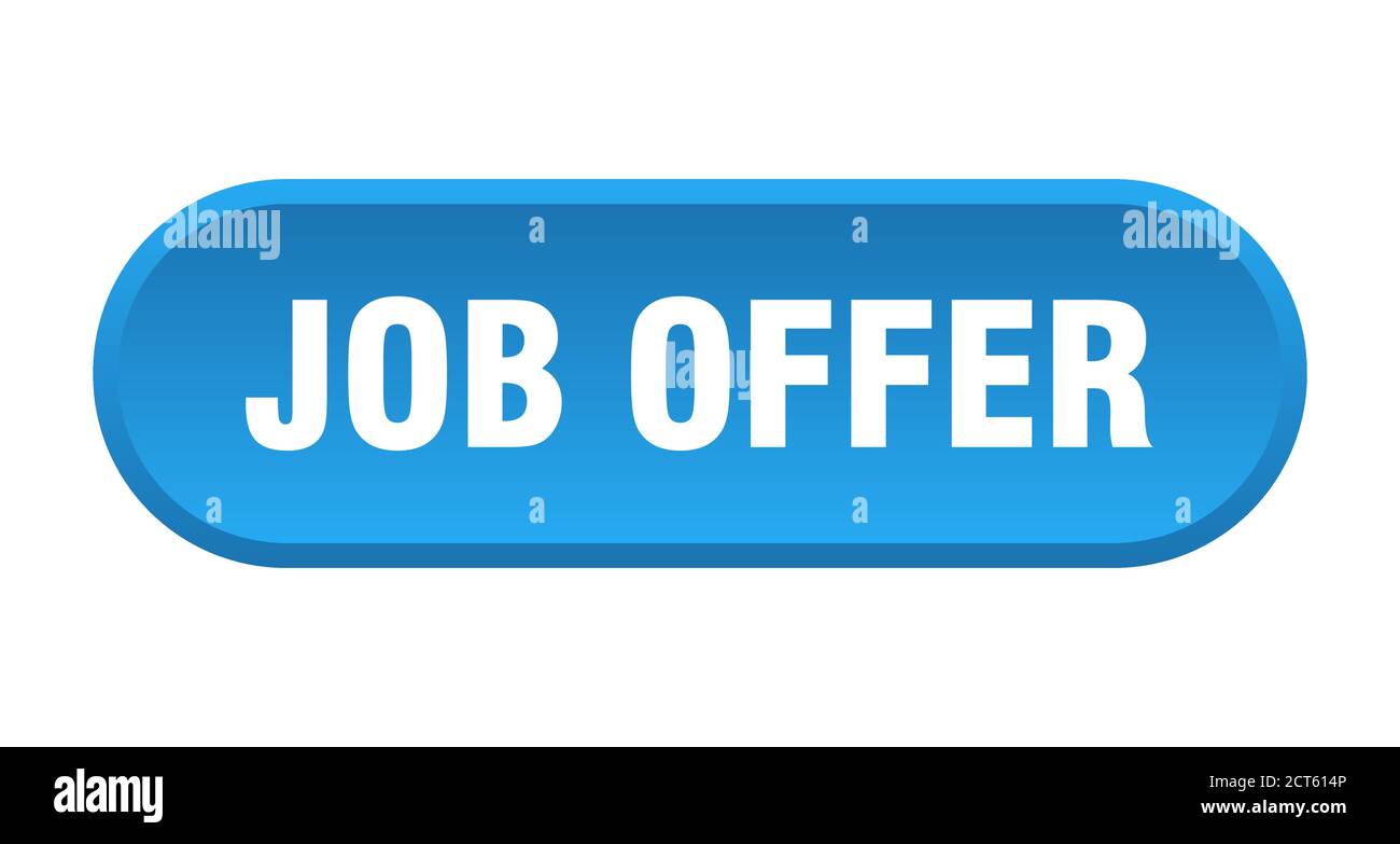 job offer button. rounded sign isolated on white background Stock ...