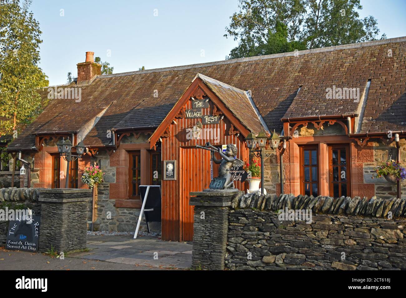 Exterior of The Village Rest Cafe in Luss, Loch Lomond, Scotland, UK ...