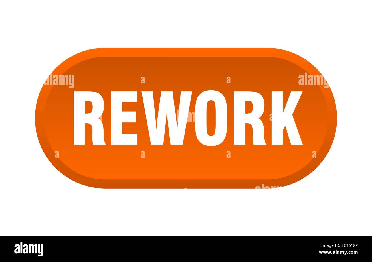 rework button. rounded sign isolated on white background Stock Vector ...