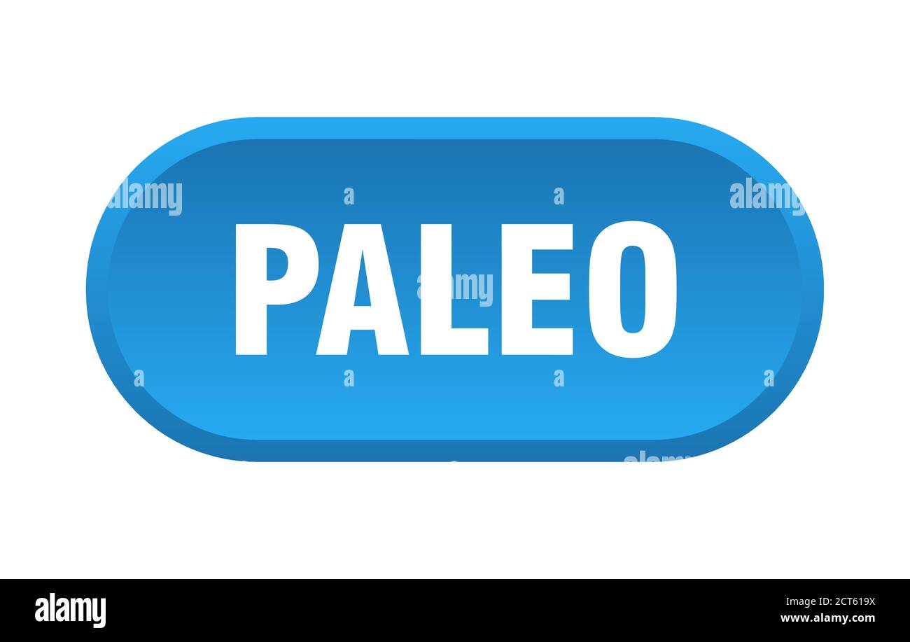 paleo button. rounded sign isolated on white background Stock Vector ...