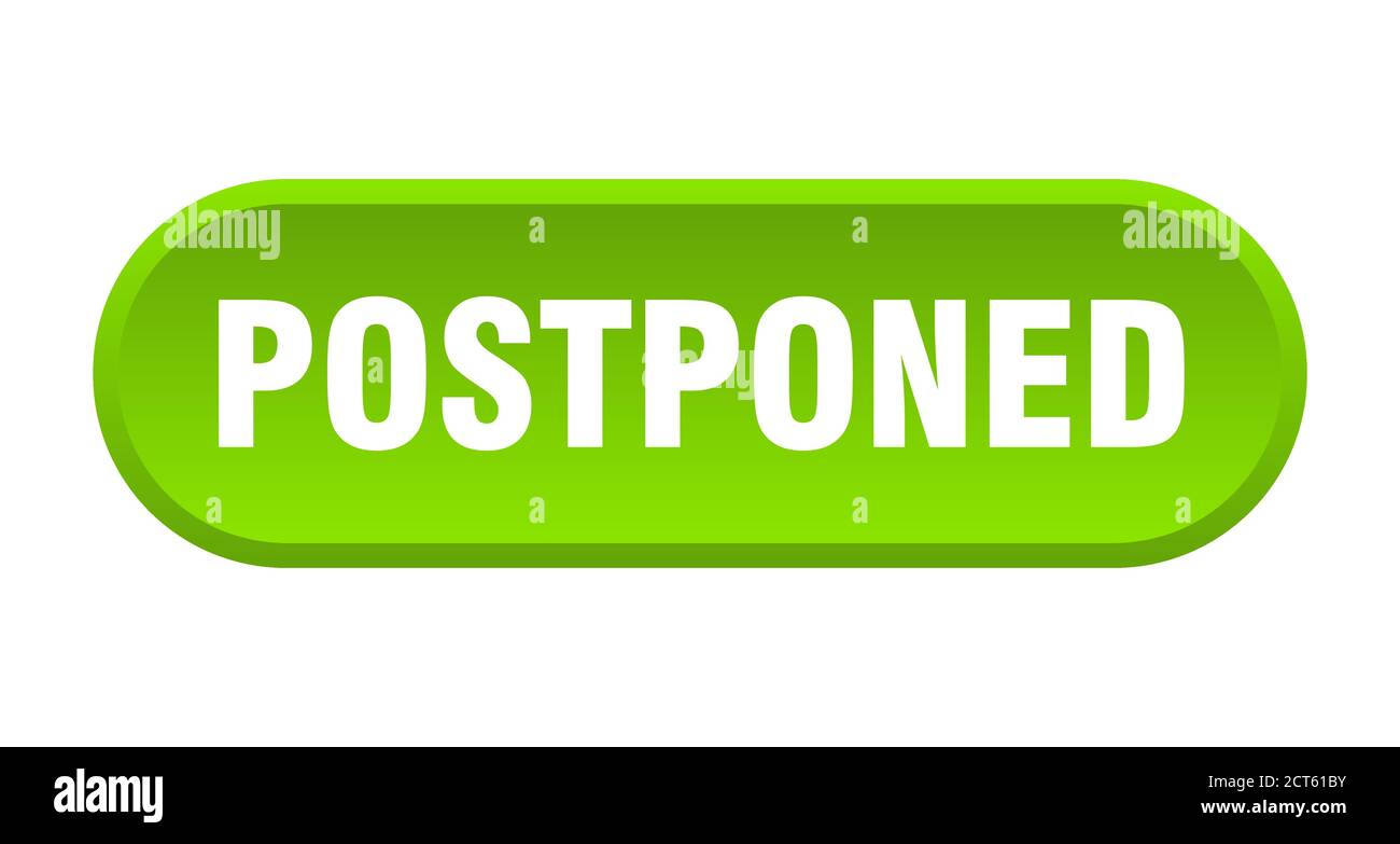 postponed button. rounded sign isolated on white background Stock Vector Image & Art - Alamy