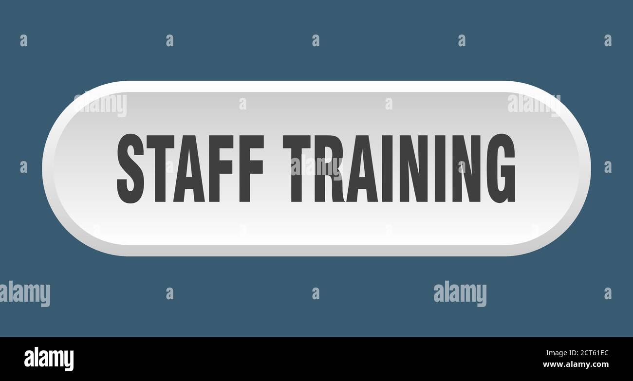 staff training button. rounded sign isolated on white background Stock ...
