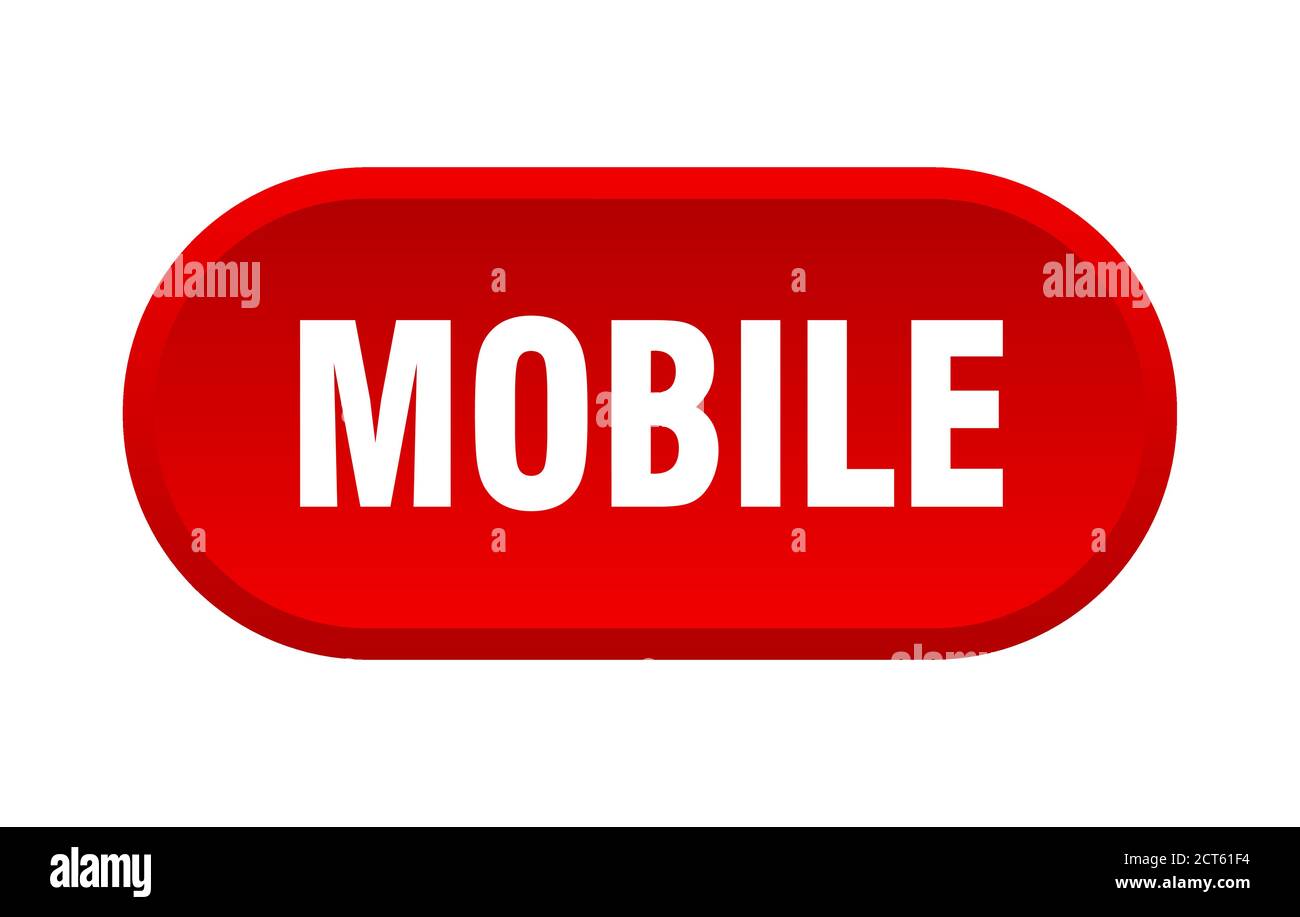 mobile button. rounded sign isolated on white background Stock Vector ...