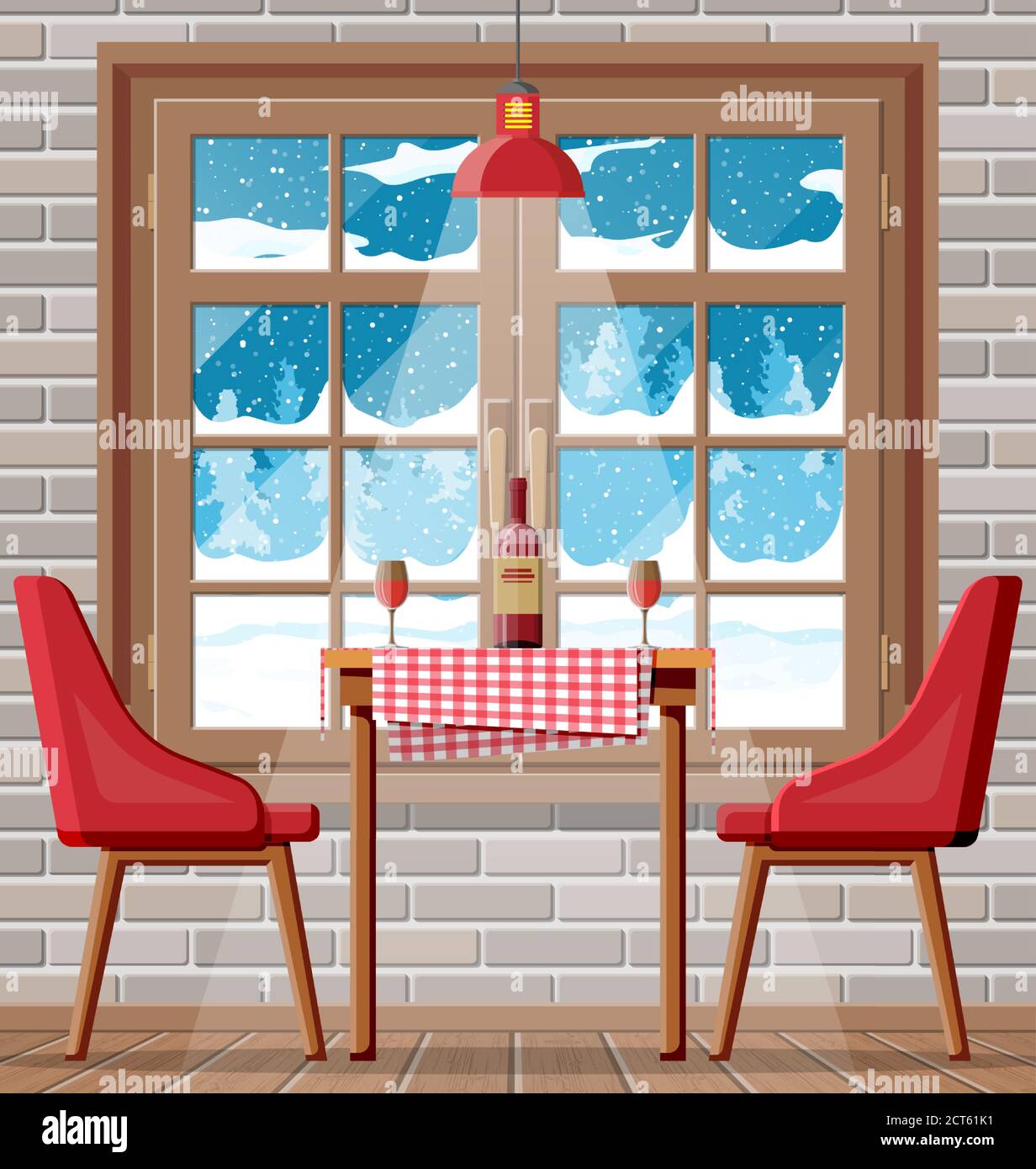 Food cozy dining table Stock Vector Images - Alamy