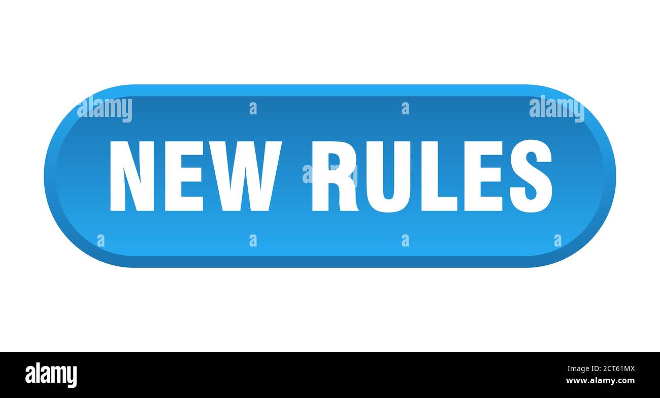 new rules button. rounded sign isolated on white background Stock ...