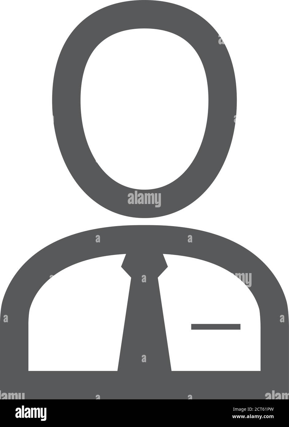 User avatar icon in thick outline style. Black and white monochrome ...