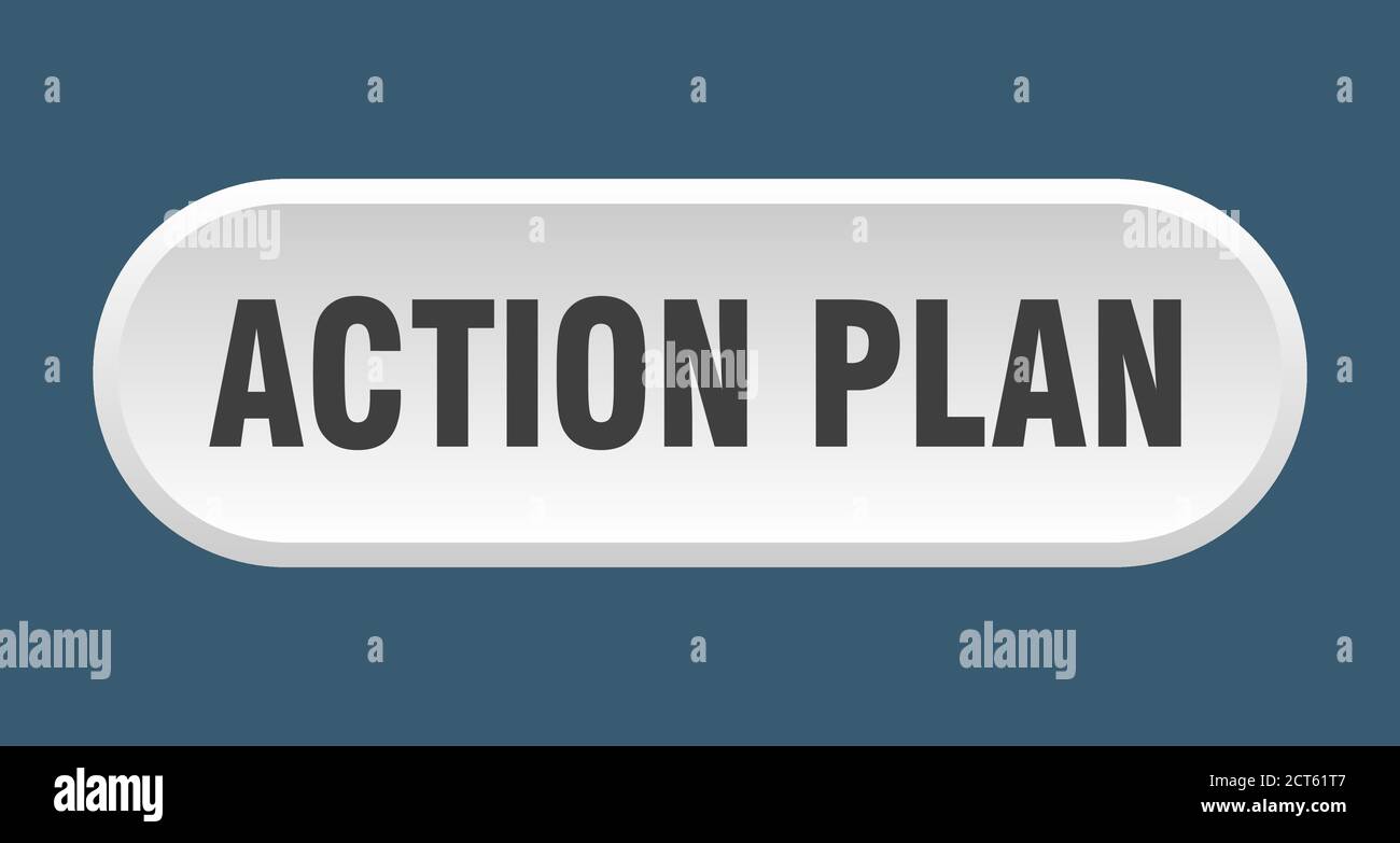 action plan button. rounded sign isolated on white background Stock ...