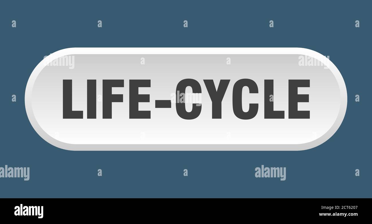 life-cycle button. rounded sign isolated on white background Stock ...