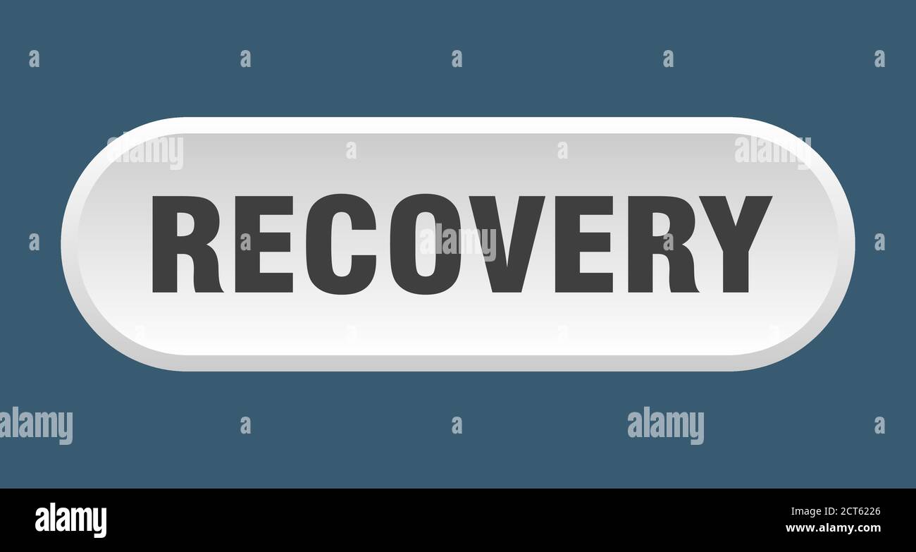 recovery button. rounded sign isolated on white background Stock Vector ...