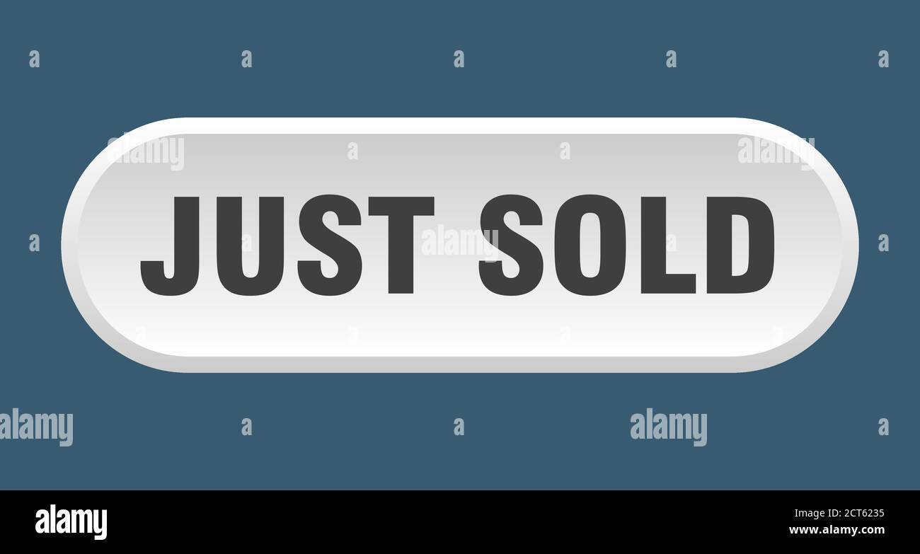 just sold button. rounded sign isolated on white background Stock ...