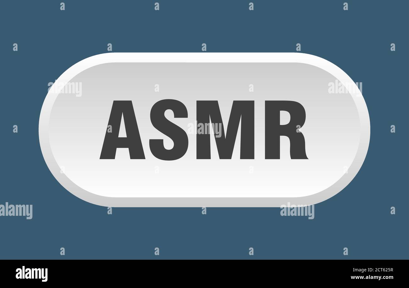 asmr button. rounded sign isolated on white background Stock Vector ...