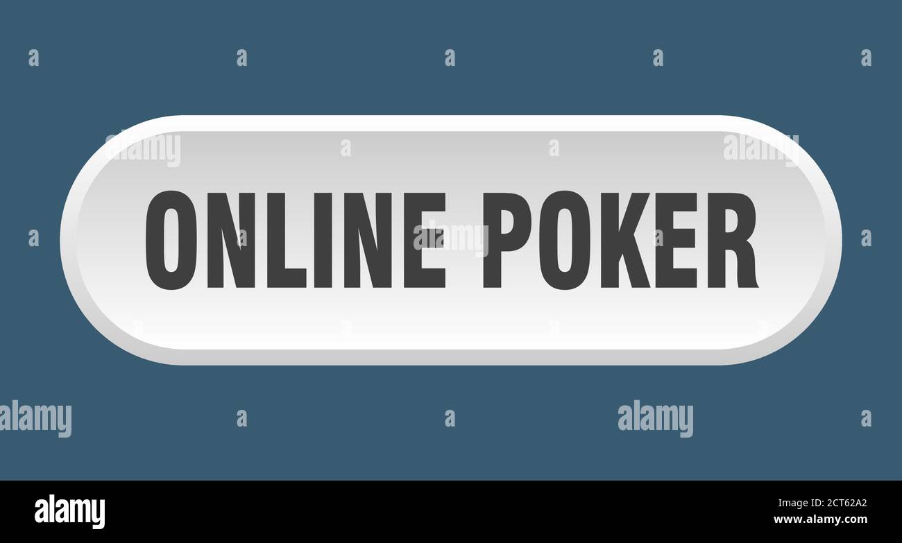 online poker button. rounded sign isolated on white background Stock ...