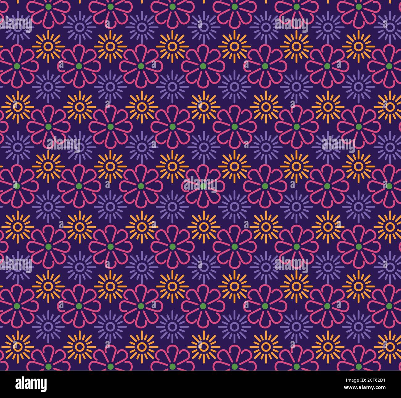 Mexican flowers pattern background vector design Stock Vector Image ...