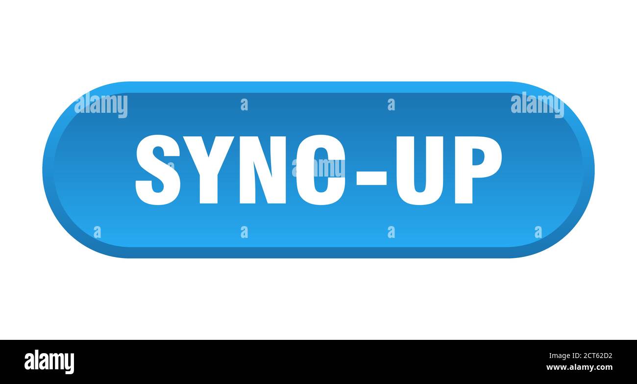 sync-up button. rounded sign isolated on white background Stock Vector ...