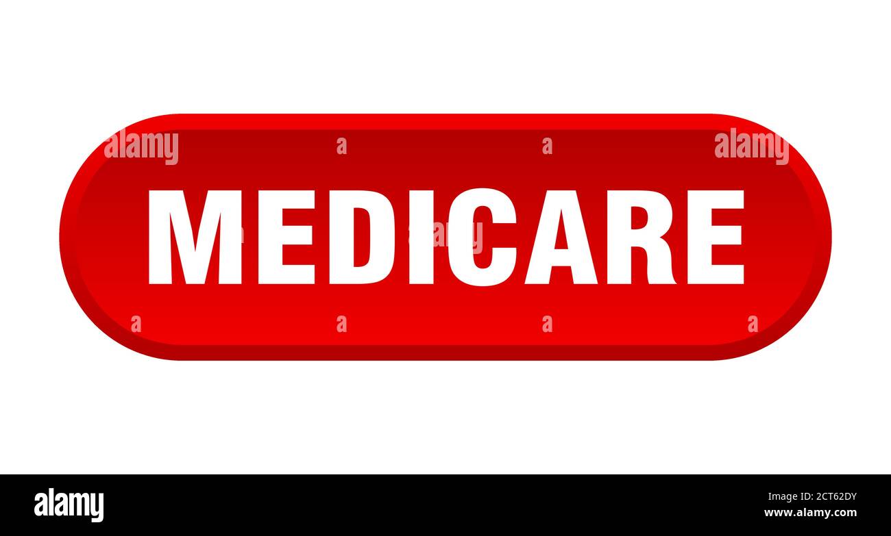 medicare button. rounded sign isolated on white background Stock Vector ...