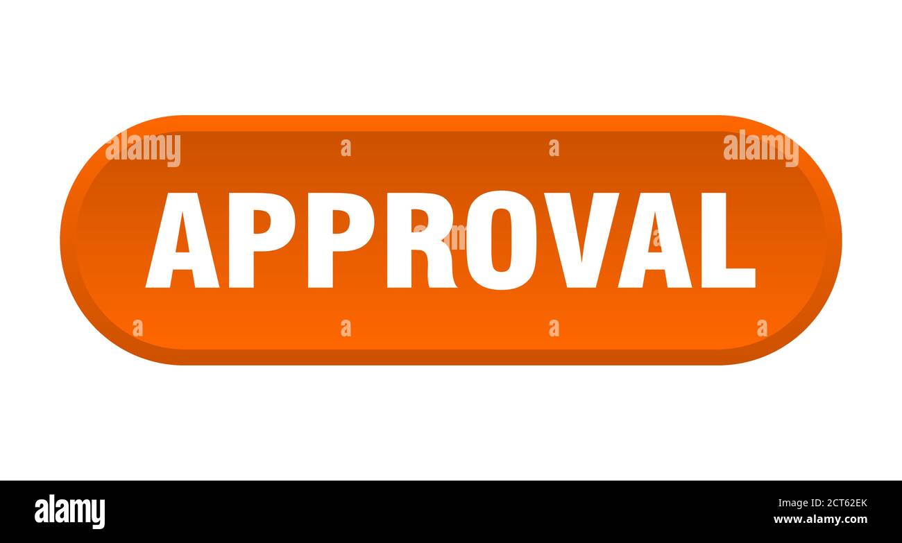 approval button. rounded sign isolated on white background Stock Vector ...