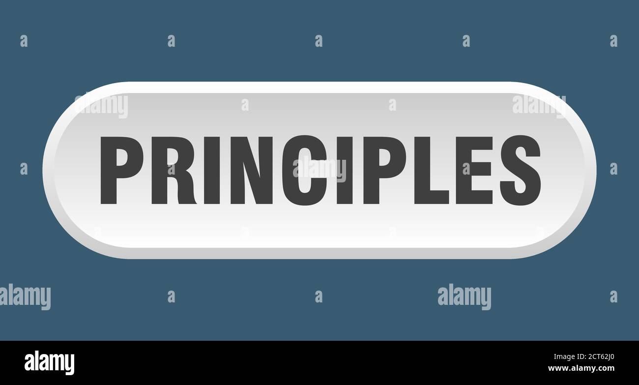 principles button. rounded sign isolated on white background Stock ...