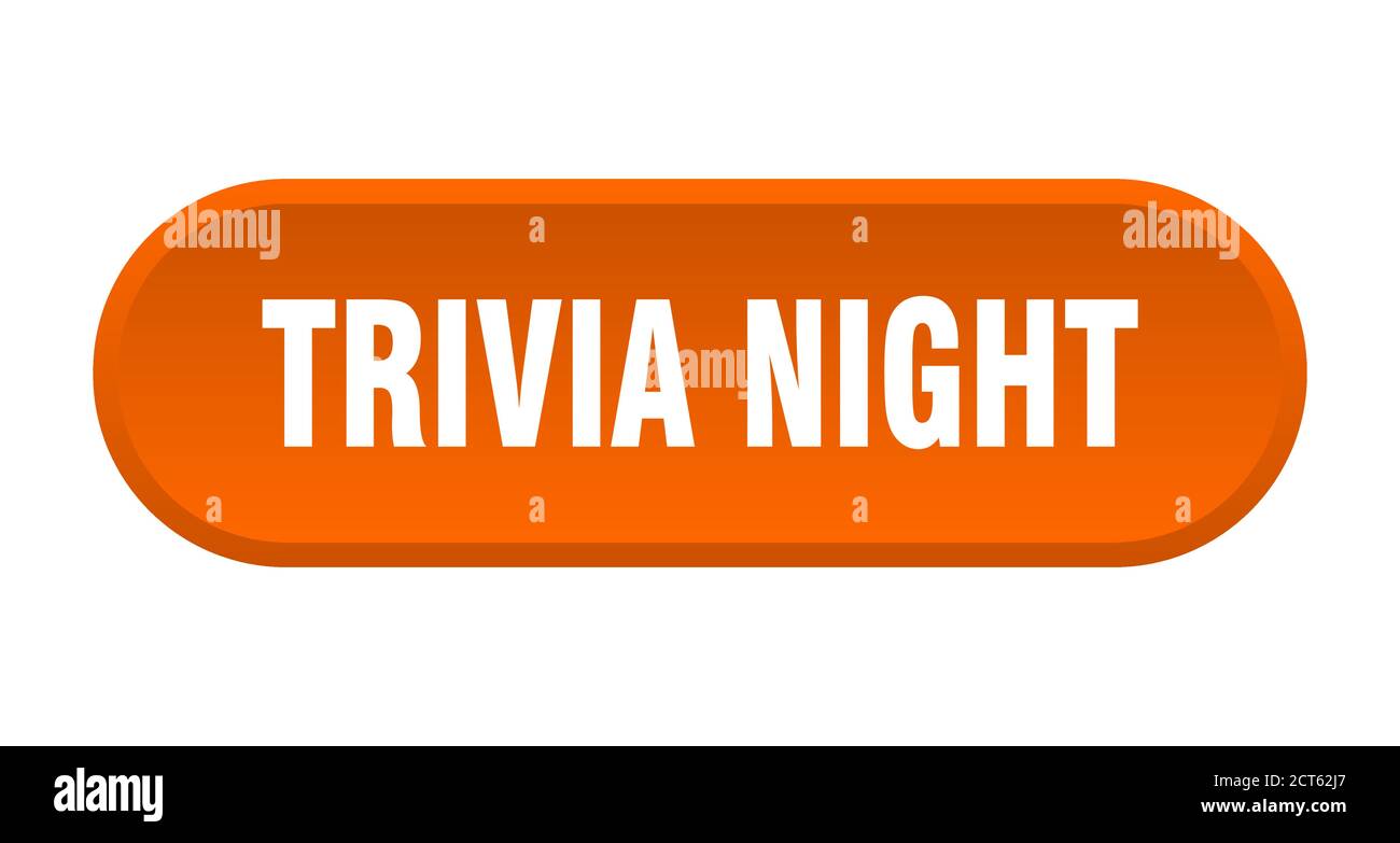 trivia night button. rounded sign isolated on white background Stock ...
