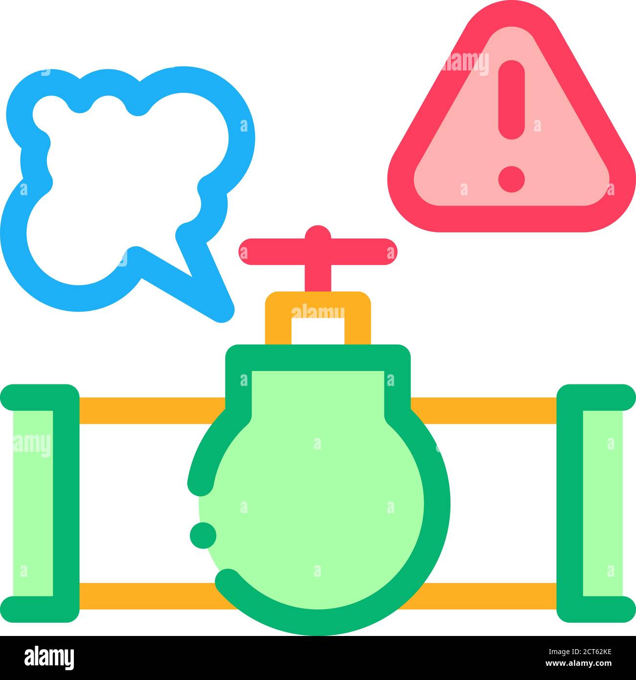 gas pipe break icon vector outline illustration Stock Vector Image ...