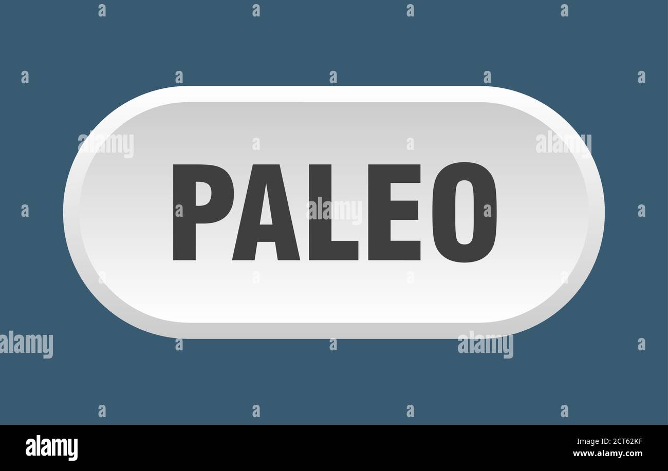paleo button. rounded sign isolated on white background Stock Vector ...