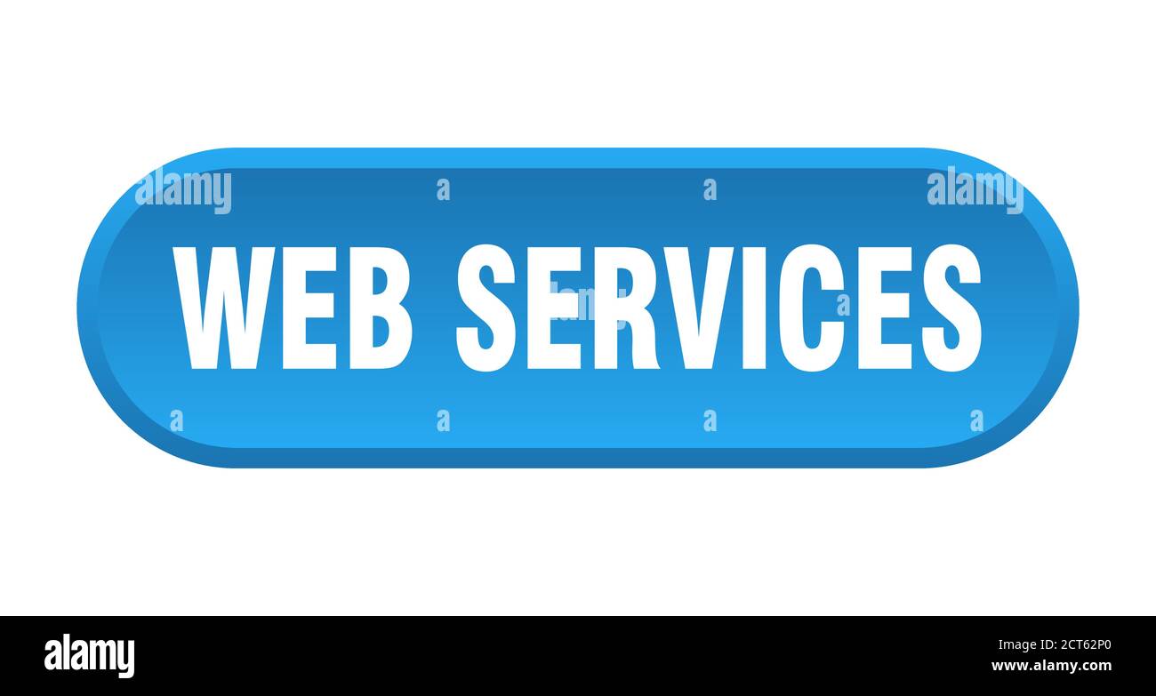 web services button. rounded sign isolated on white background Stock ...
