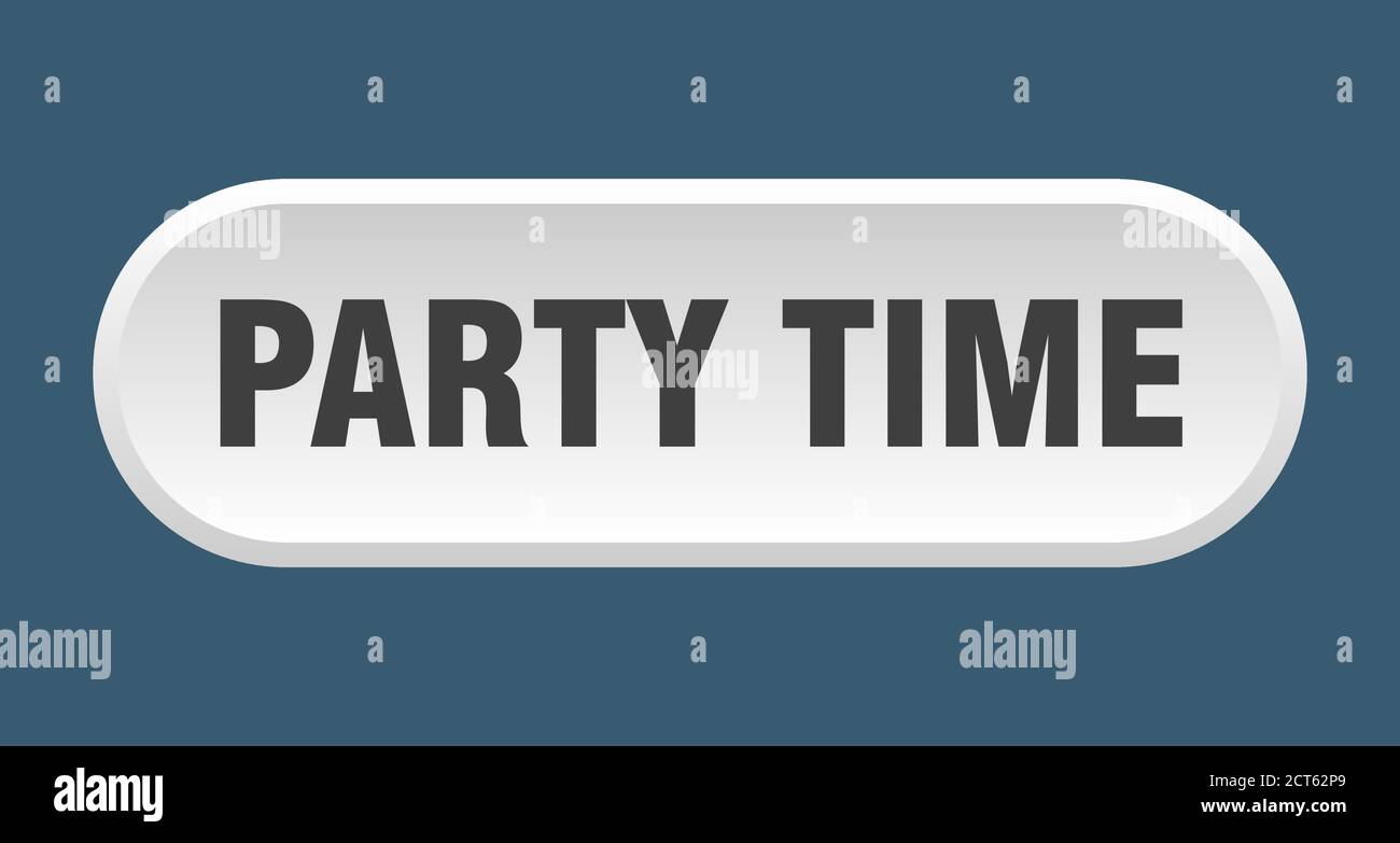 party time button. rounded sign isolated on white background Stock ...