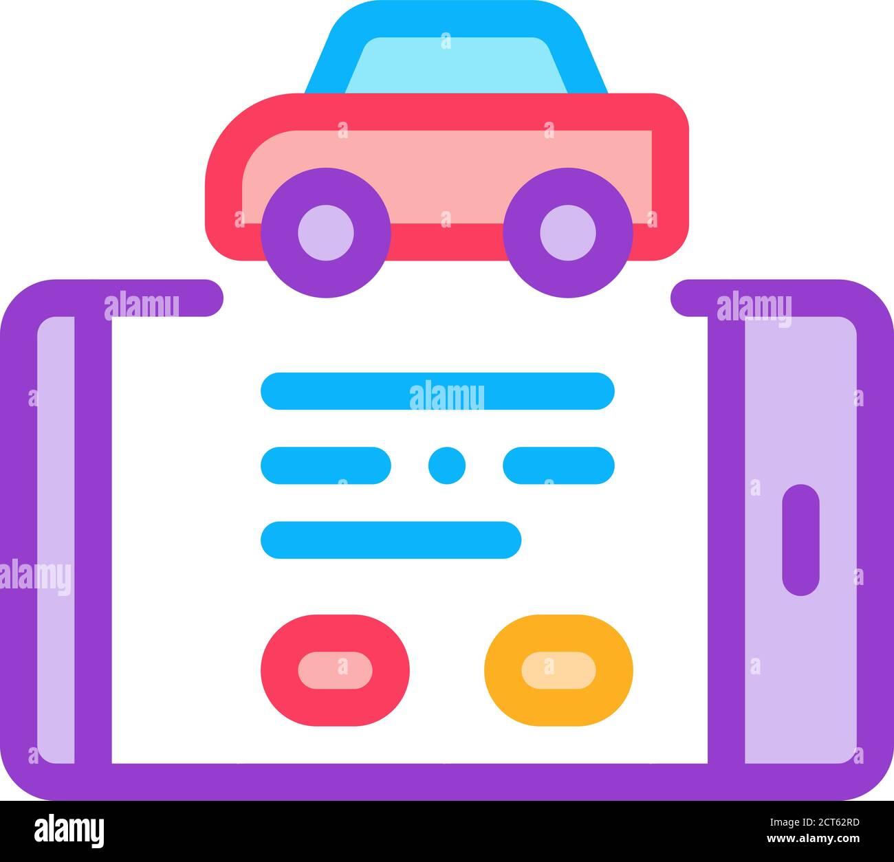car control phone app icon vector outline illustration Stock Vector ...