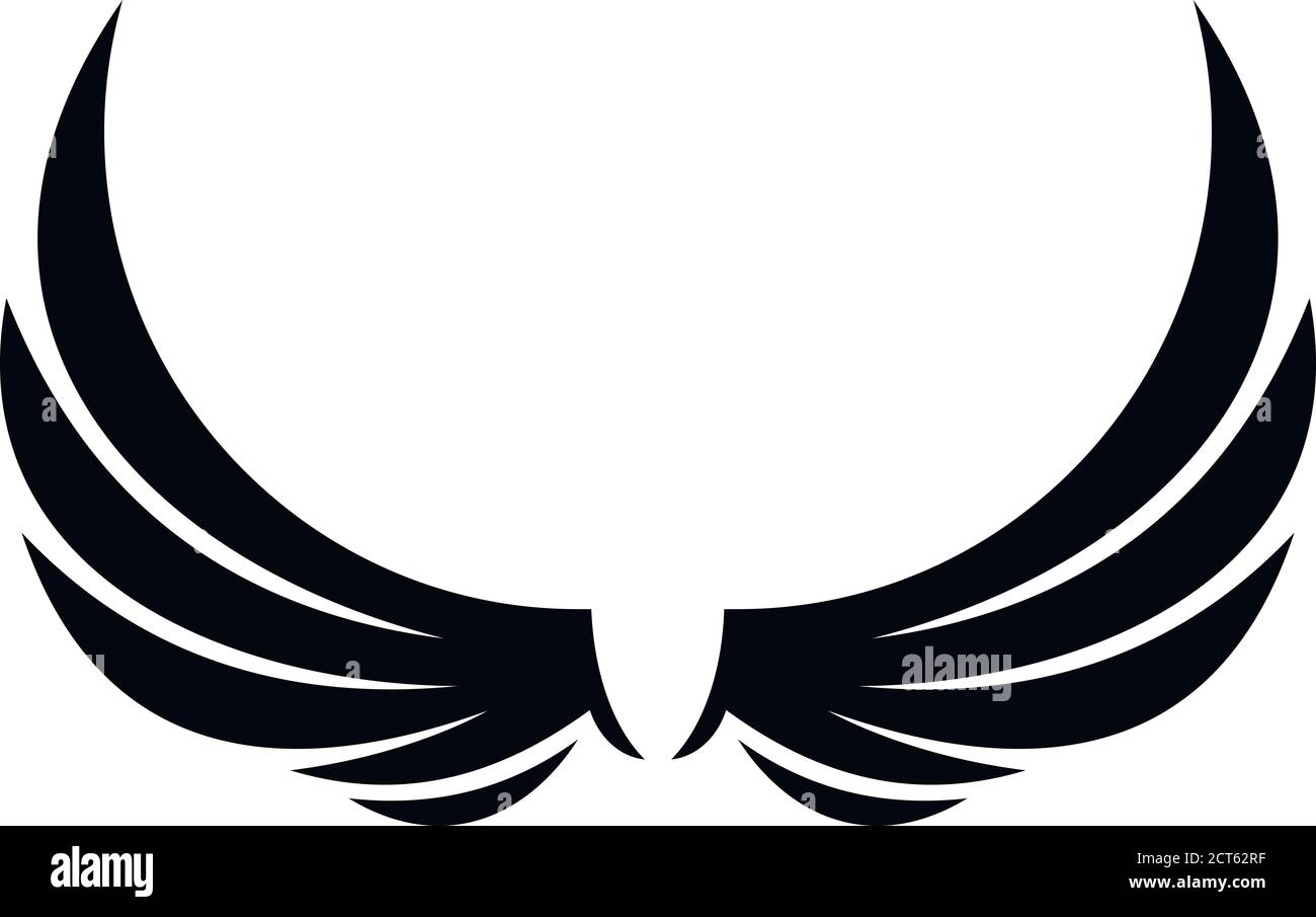 Symbol wings icon. Simple illustration of symbol wings vector icon for ...