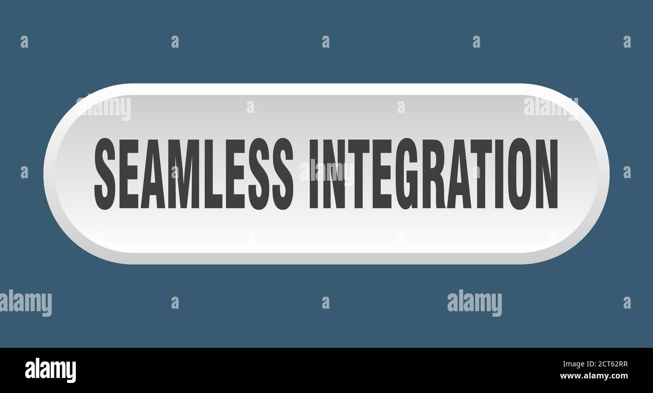 seamless integration button. rounded sign isolated on white background ...