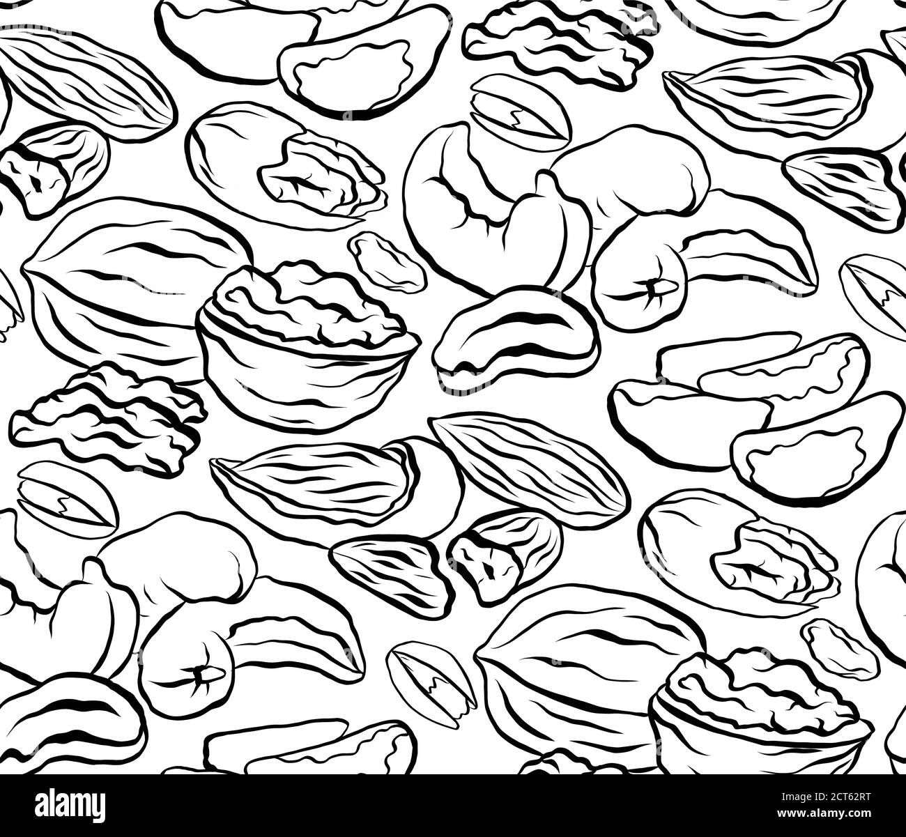 Seamless black and white pattern with contour pattern of different ...