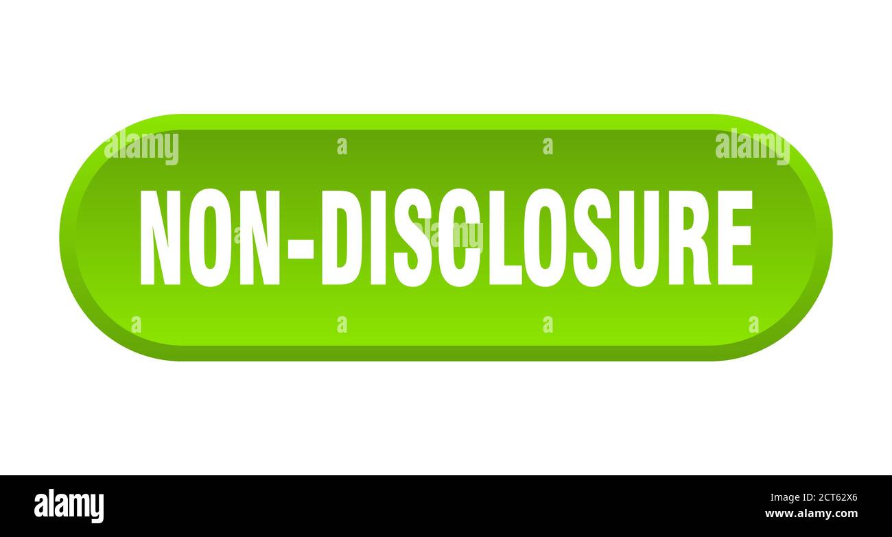 non-disclosure button. rounded sign isolated on white background Stock ...