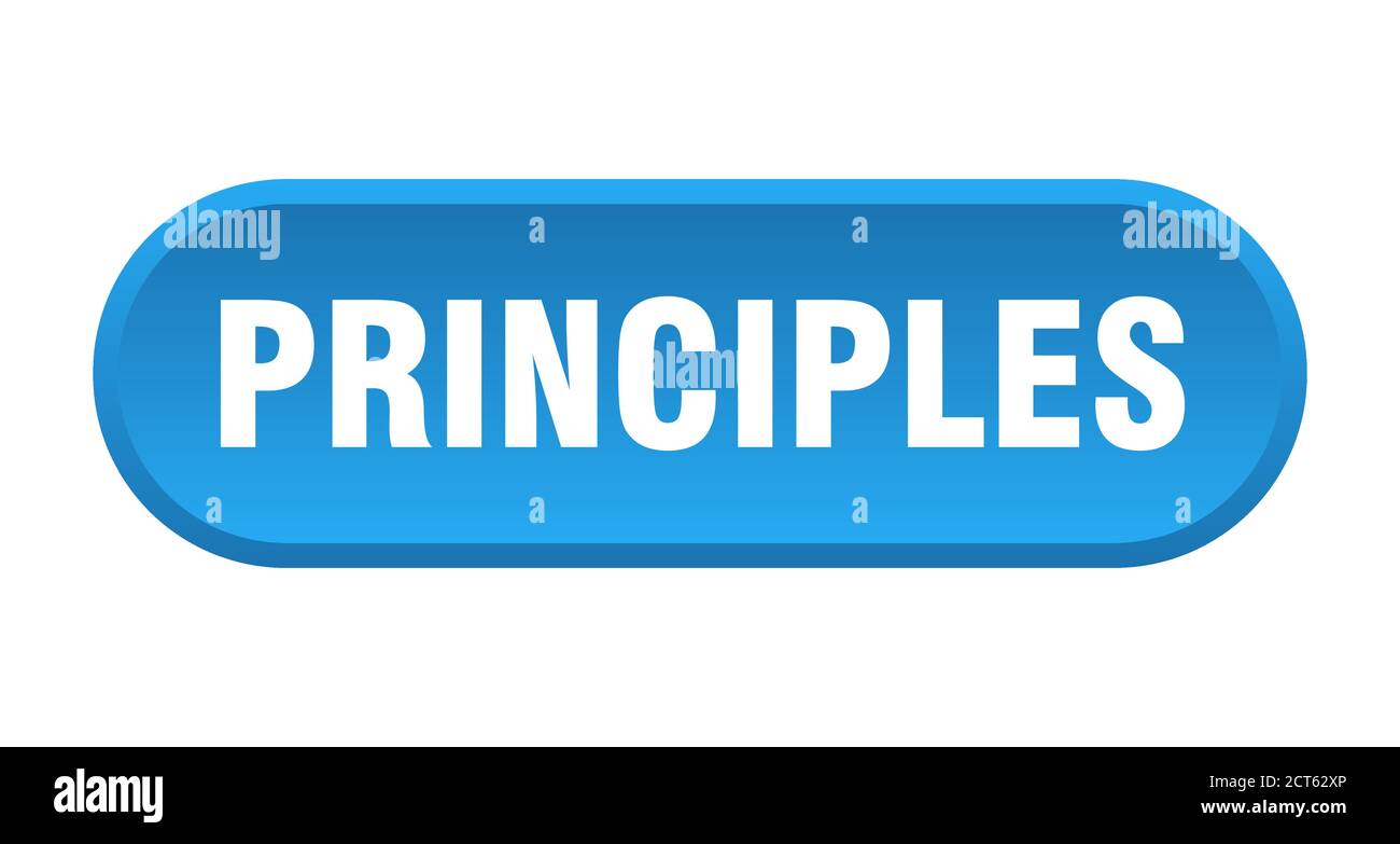 principles button. rounded sign isolated on white background Stock ...