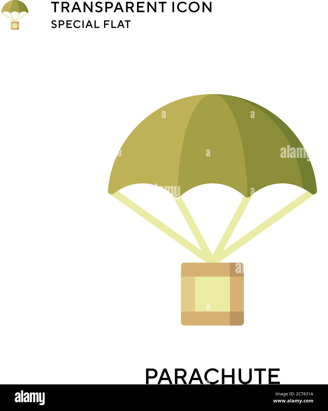 Parachute vector icon. Flat style illustration. EPS 10 vector Stock ...