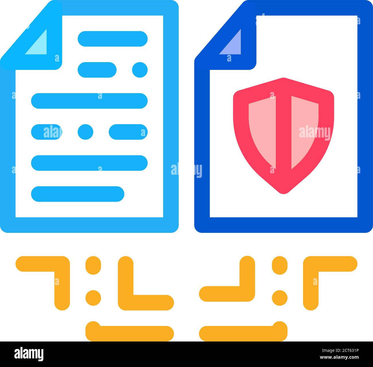 document safety icon vector outline symbol illustration Stock Vector ...