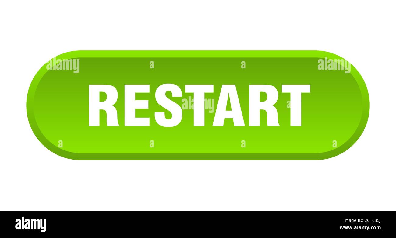 restart button. rounded sign isolated on white background Stock Vector ...
