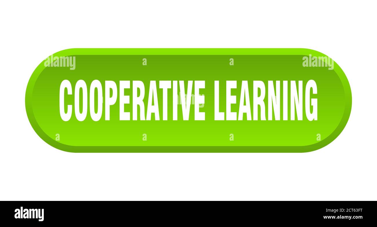 cooperative learning button. rounded sign isolated on white background ...