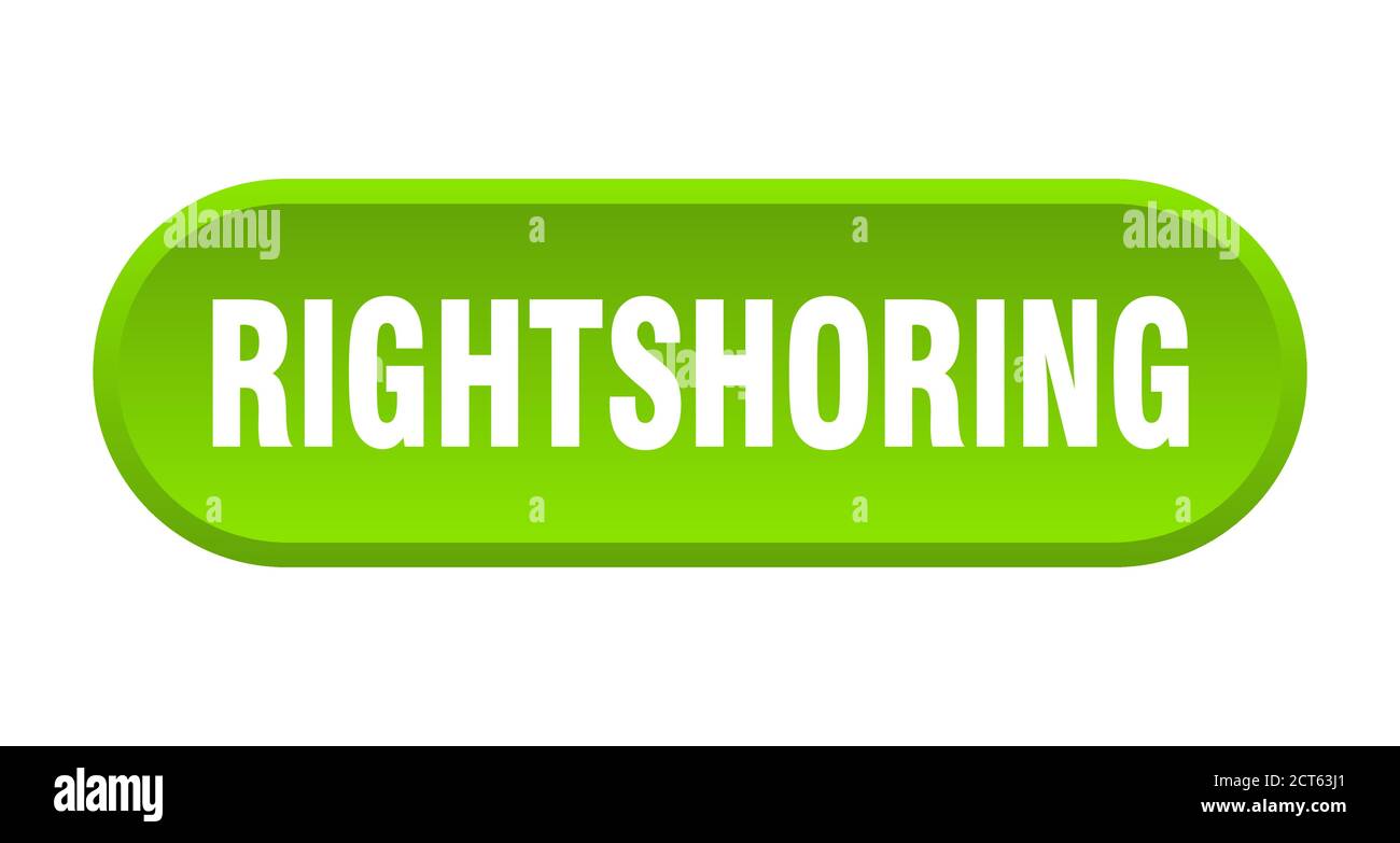 rightshoring button. rounded sign isolated on white background Stock ...