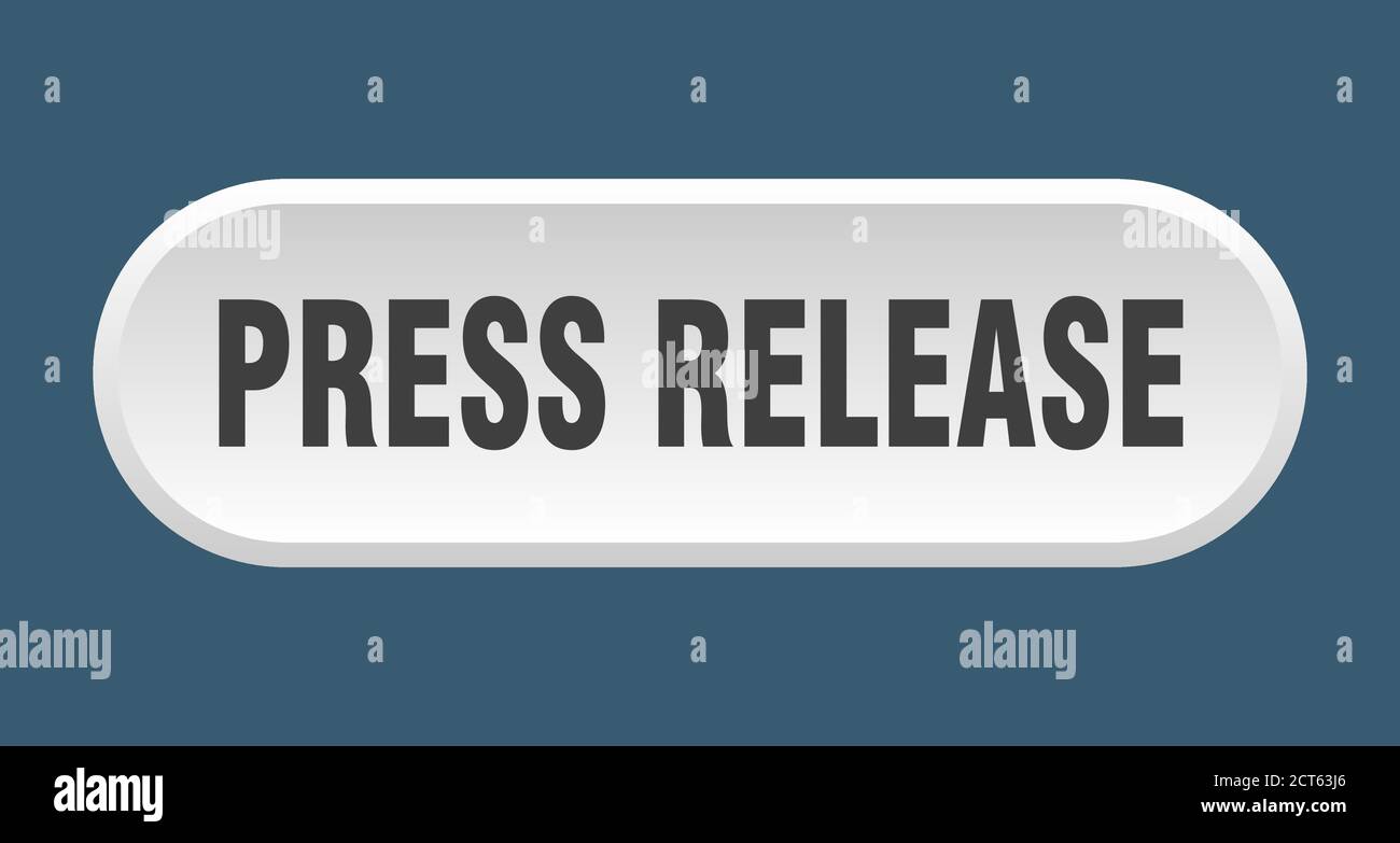 press release button. rounded sign isolated on white background Stock ...