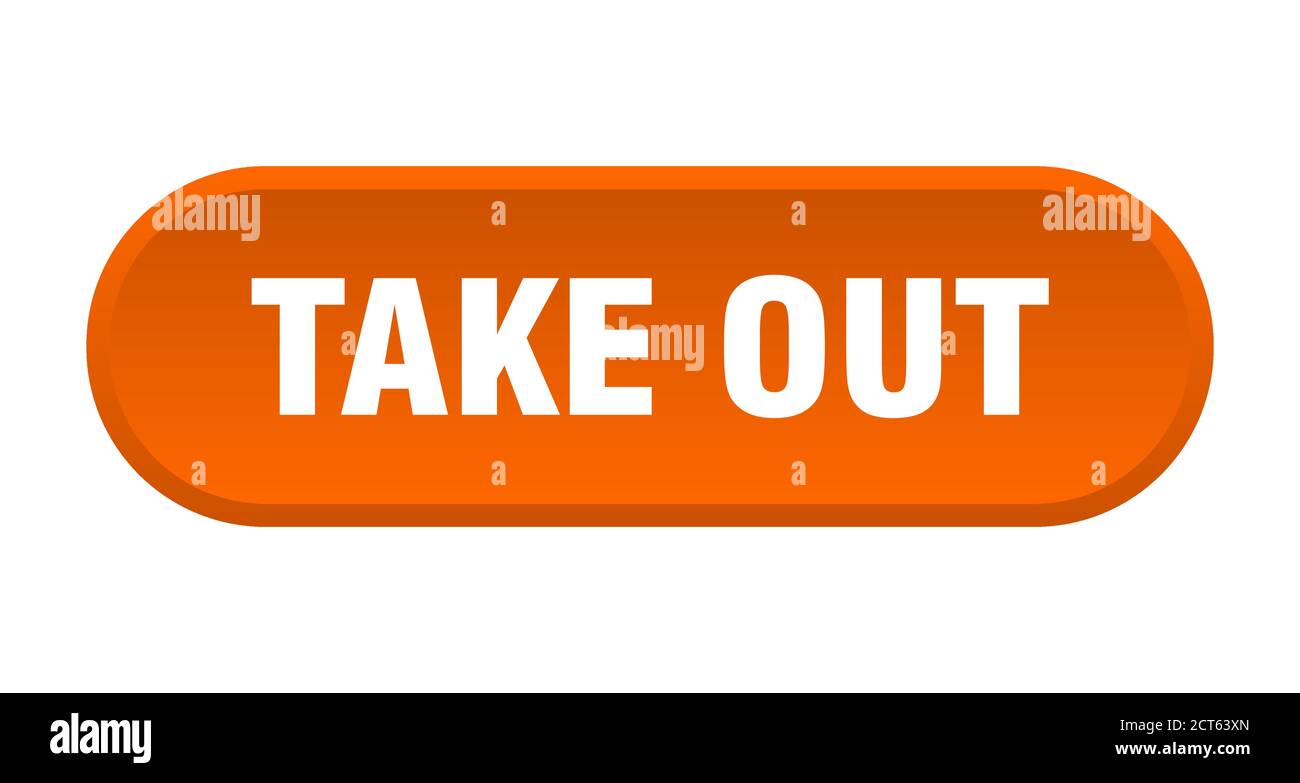 take out button. rounded sign isolated on white background Stock Vector ...
