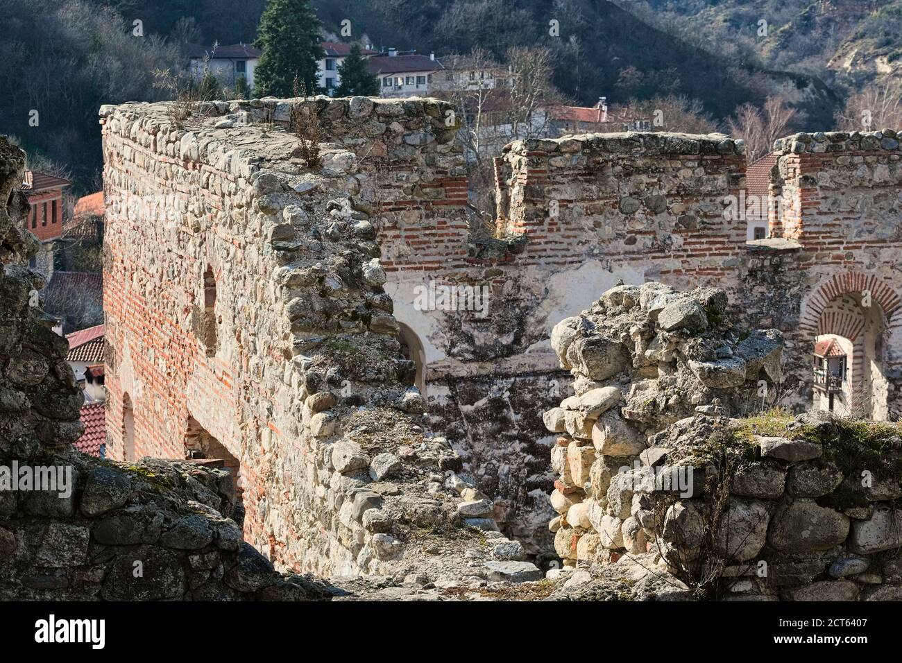 Medieval Byzantine fortress at town of Melnik, Bulgaria Stock Photo - Alamy