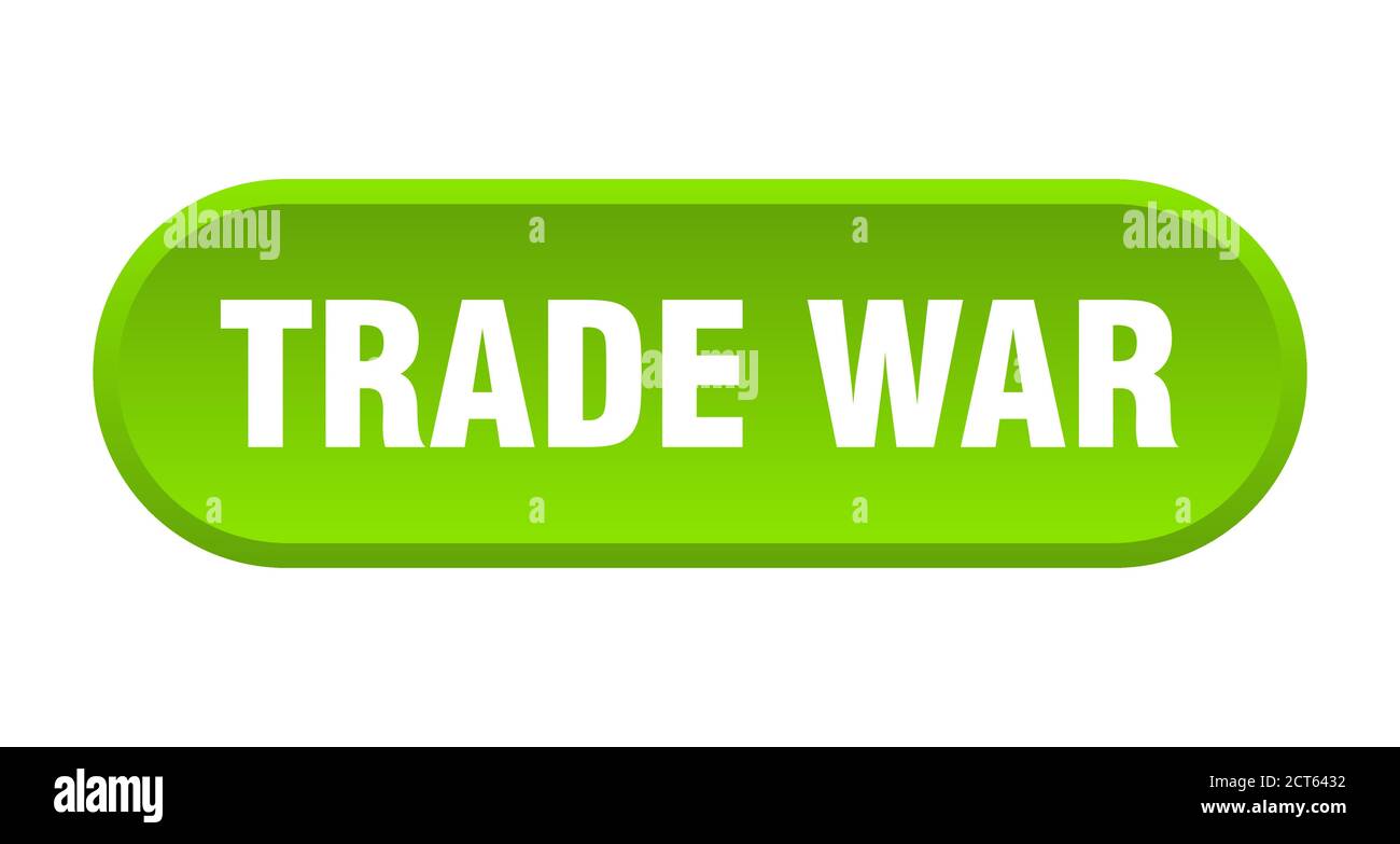 trade war button. rounded sign isolated on white background Stock ...