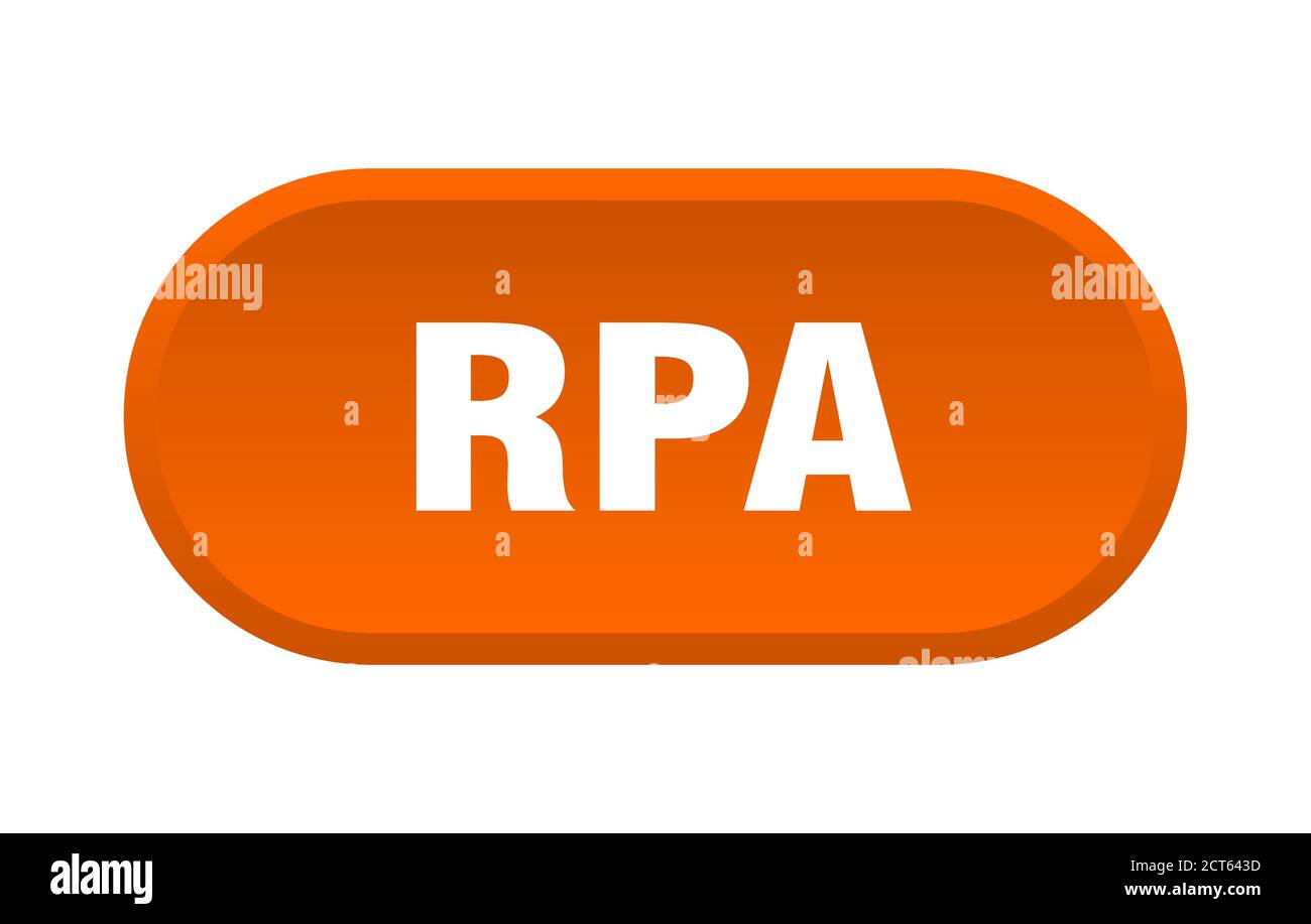 rpa button. rounded sign isolated on white background Stock Vector Image & Art - Alamy